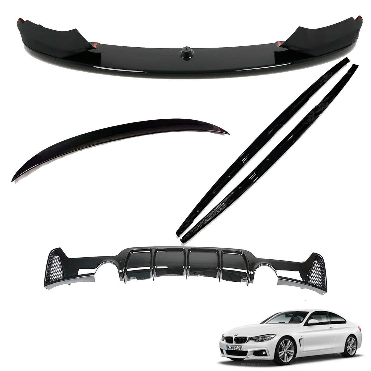 BMW 4 SERIES F32 2014-2020 Full AERO Body Kit in Gloss Black – Daithi's ...